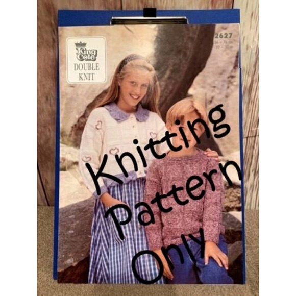 King Cole | Art | New King Cole 2627 Stonewash Dk Heart Sweater Child ...